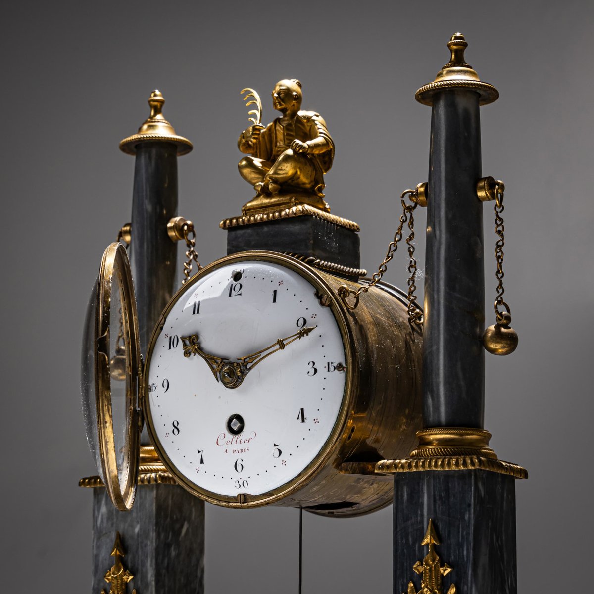French Portico Clock by Cellier À Paris for sale at Pamono