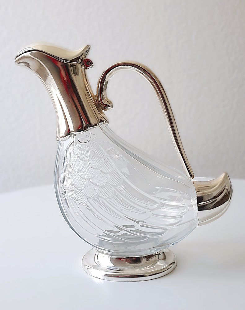 Vintage Duck Decanter in Crystal Glass, 1960s for sale at Pamono