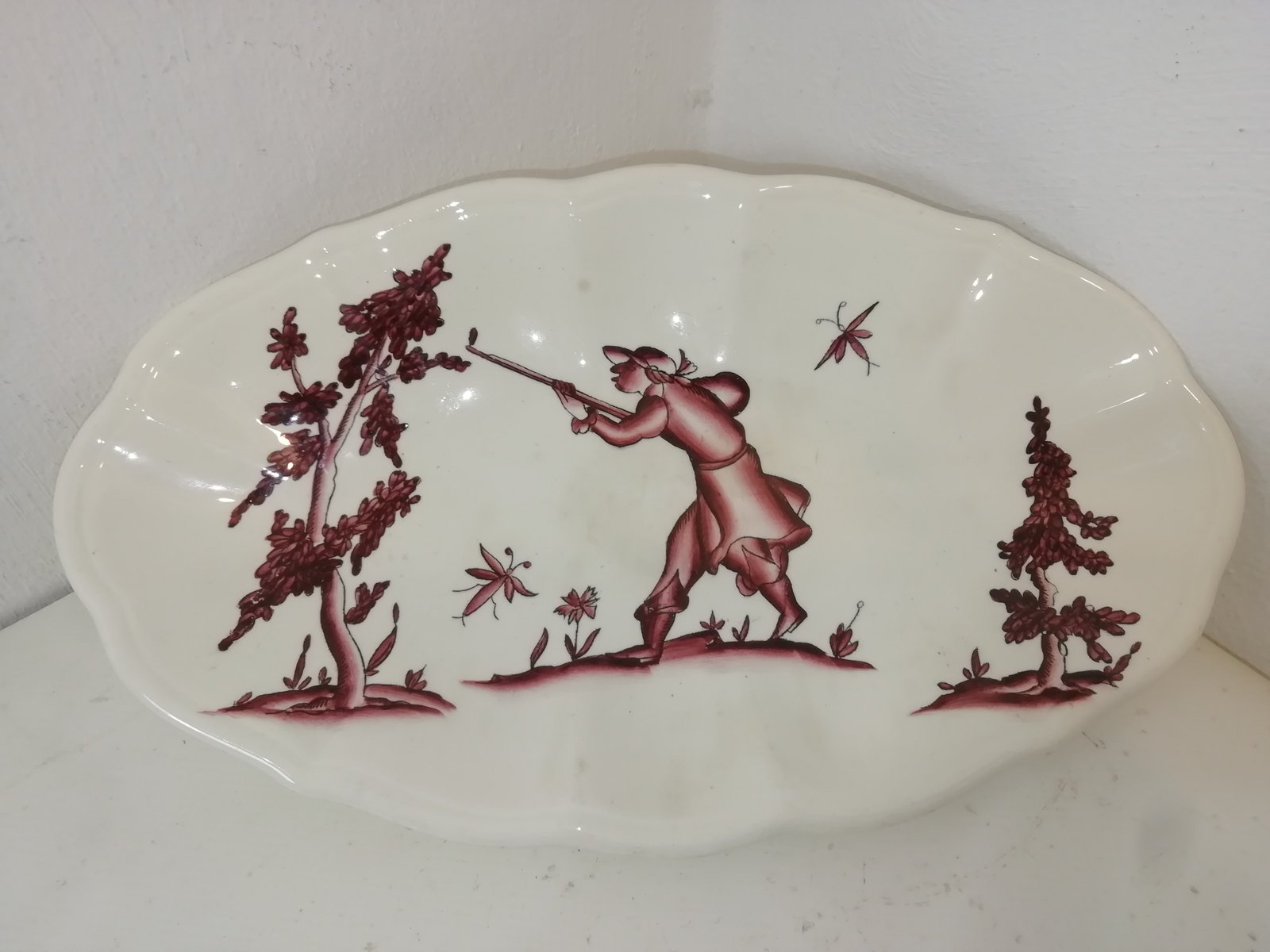 Vintage Serving Plate in Hand-Decorated Ceramic from Vecchia Milano ...