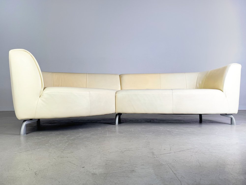 Vintage Corner Sofa in Leather by Rolf Benz, Set of 2 for sale at Pamono