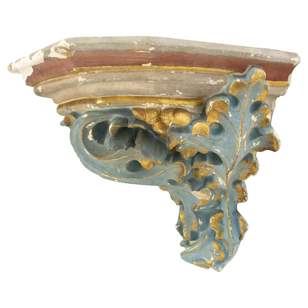 French Plaster Pedestal Shelf for sale at Pamono