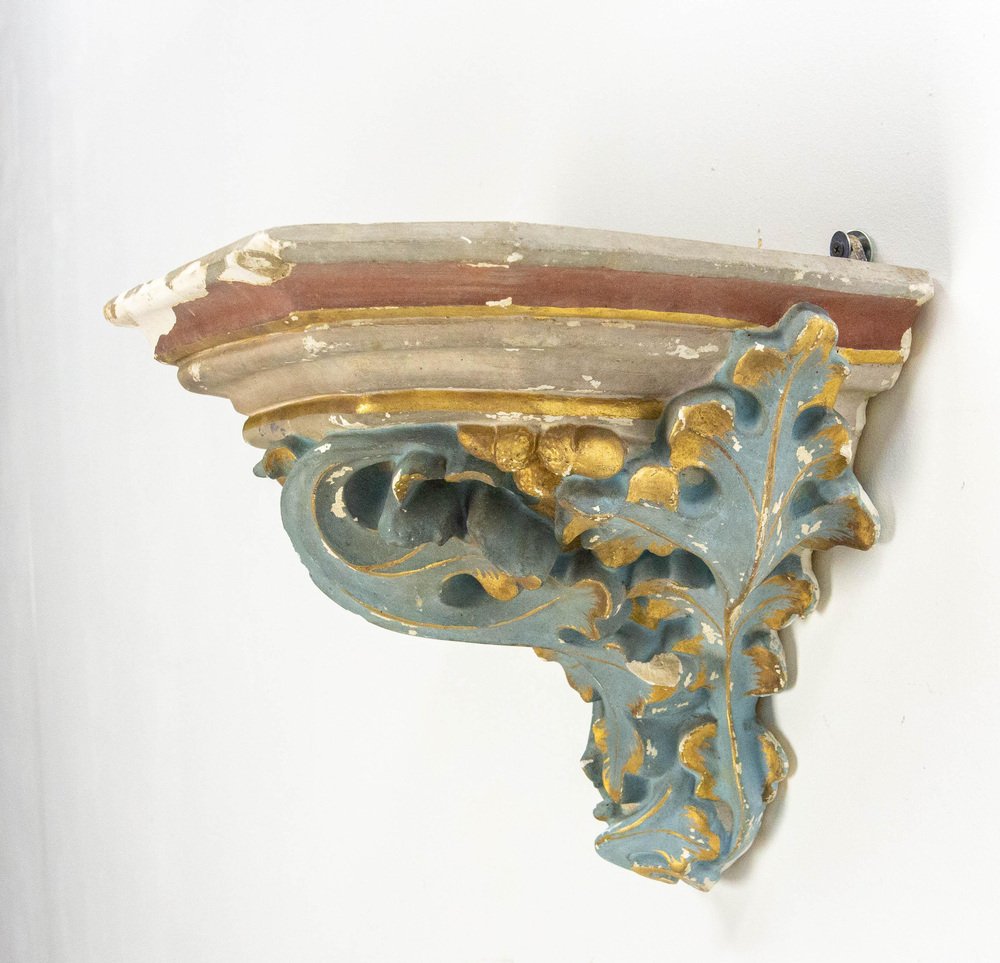 French Plaster Pedestal Shelf for sale at Pamono