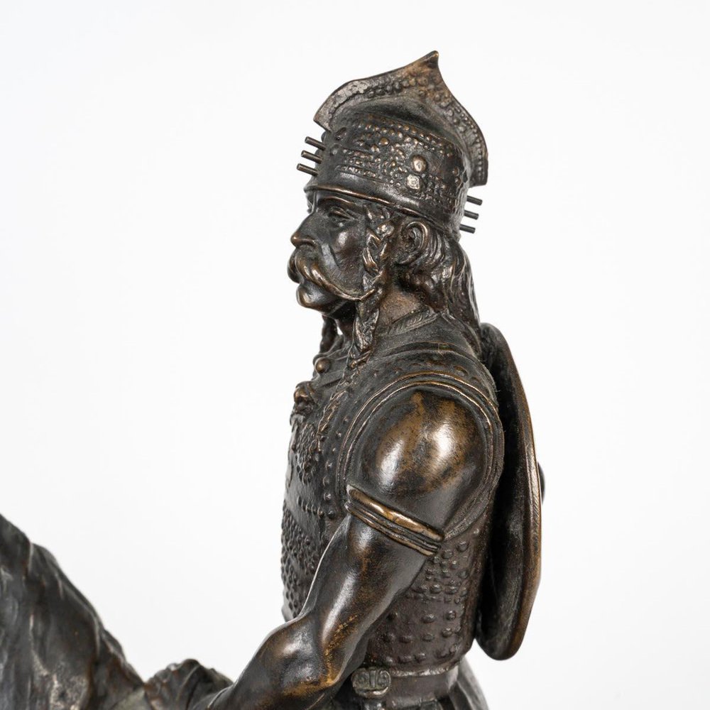 Emmanuel Fremiet, Sculpture of a Gaulish Chief, Bronze for sale at Pamono