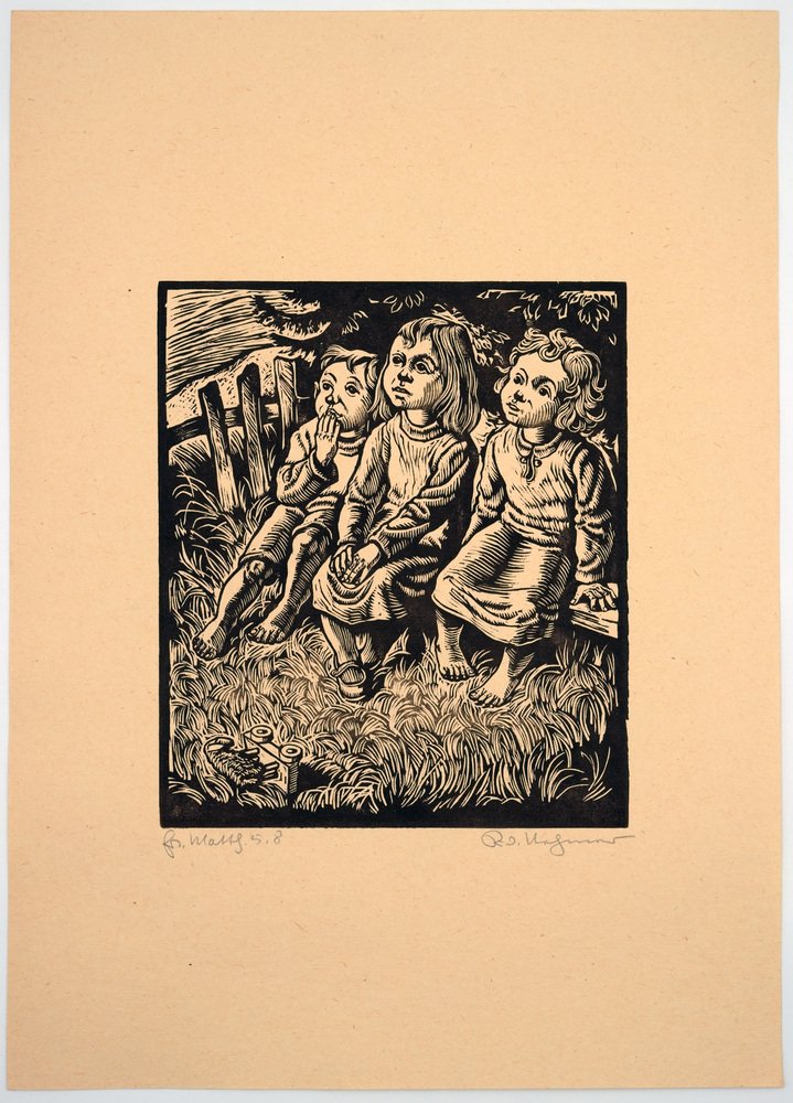 Rudolf Nehmer, Blessed Are the Pure in Heart, 1948, Woodcut for sale at ...