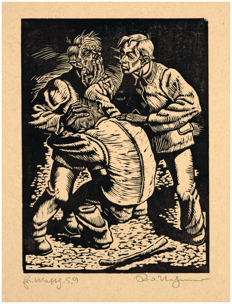 Rudolf Nehmer, Blessed Are the Peacemakers, 1948, Woodcut for sale at ...