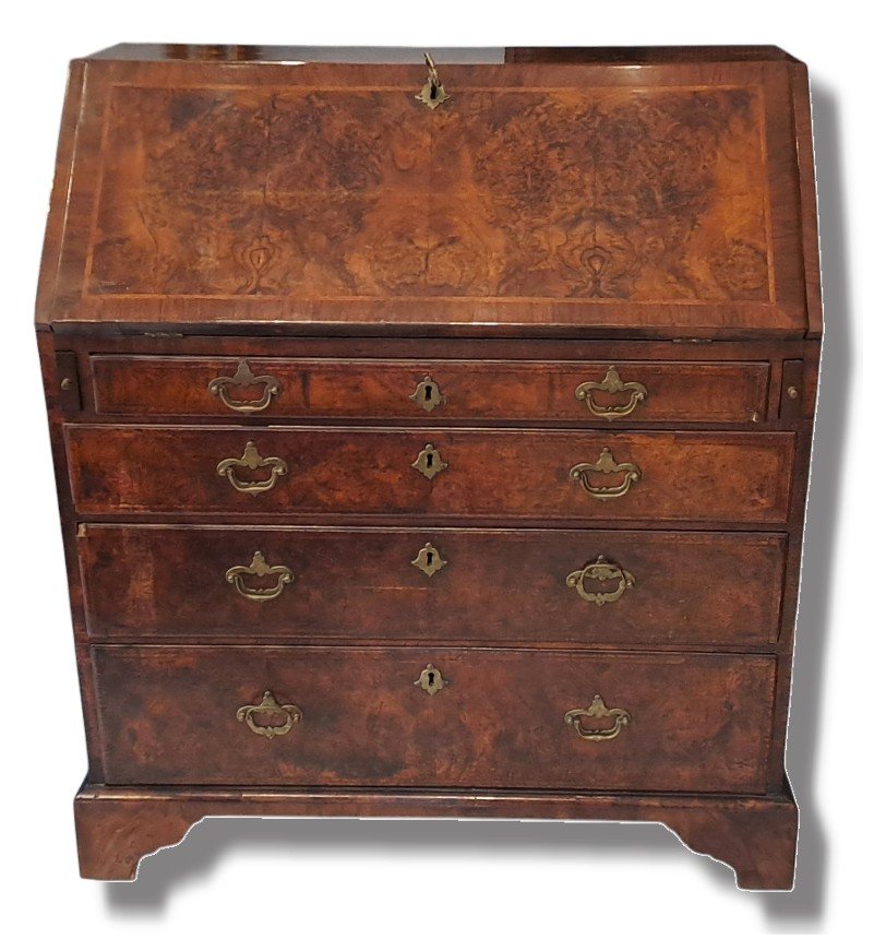 Antique English Walnut Commode with Flap for sale at Pamono