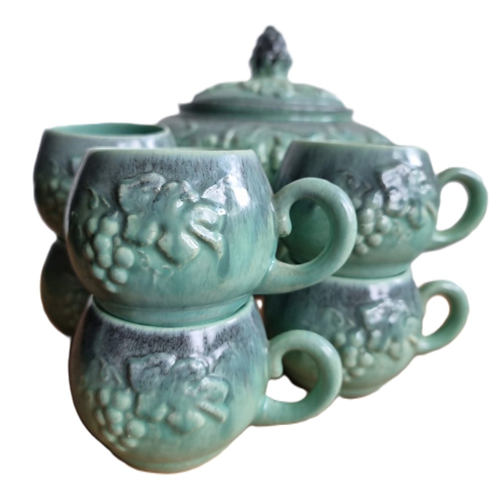 Ceramic Punch Set, 1950s, Set of 11 for sale at Pamono