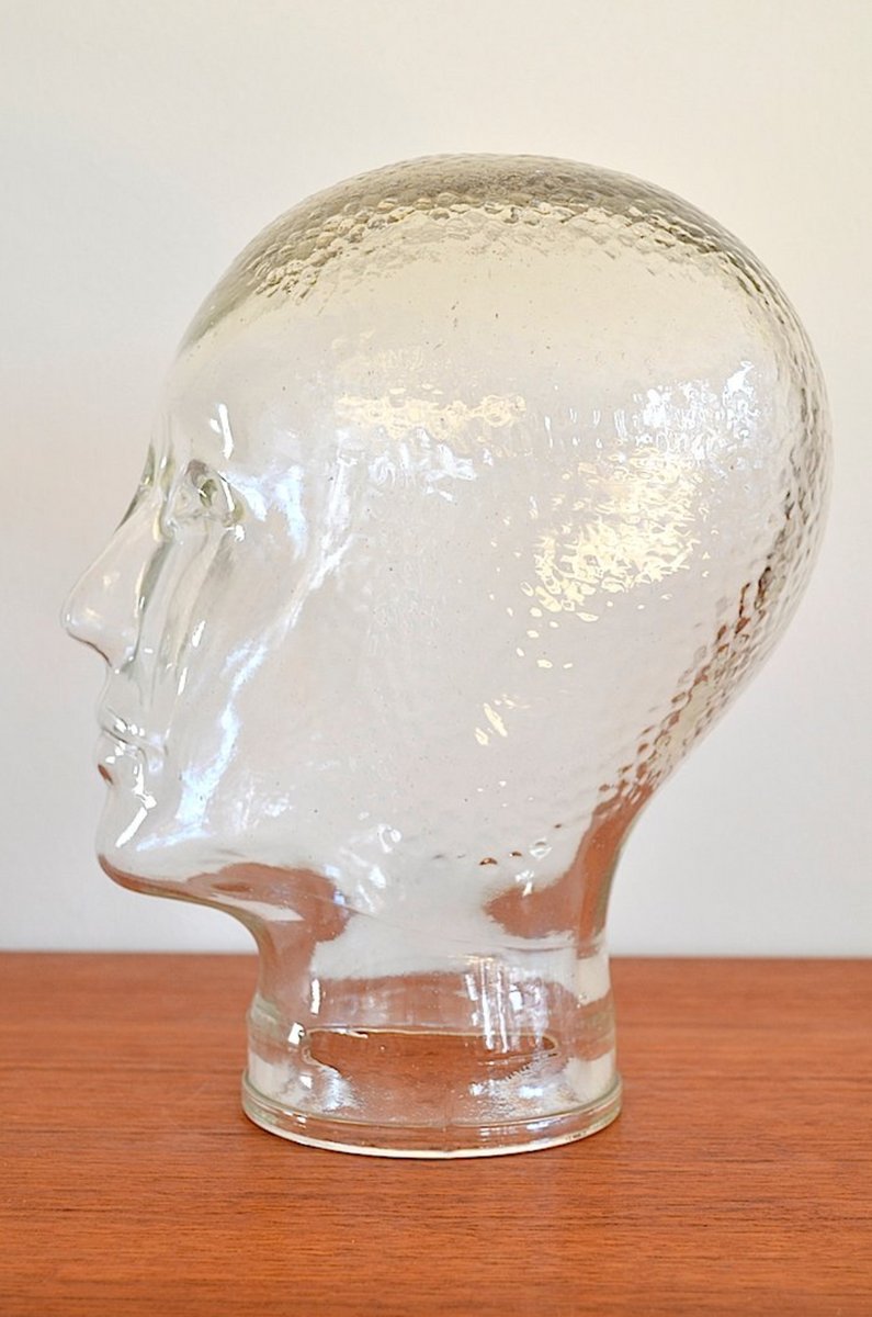 Vintage Italian Glass Head, 1960s for sale at Pamono