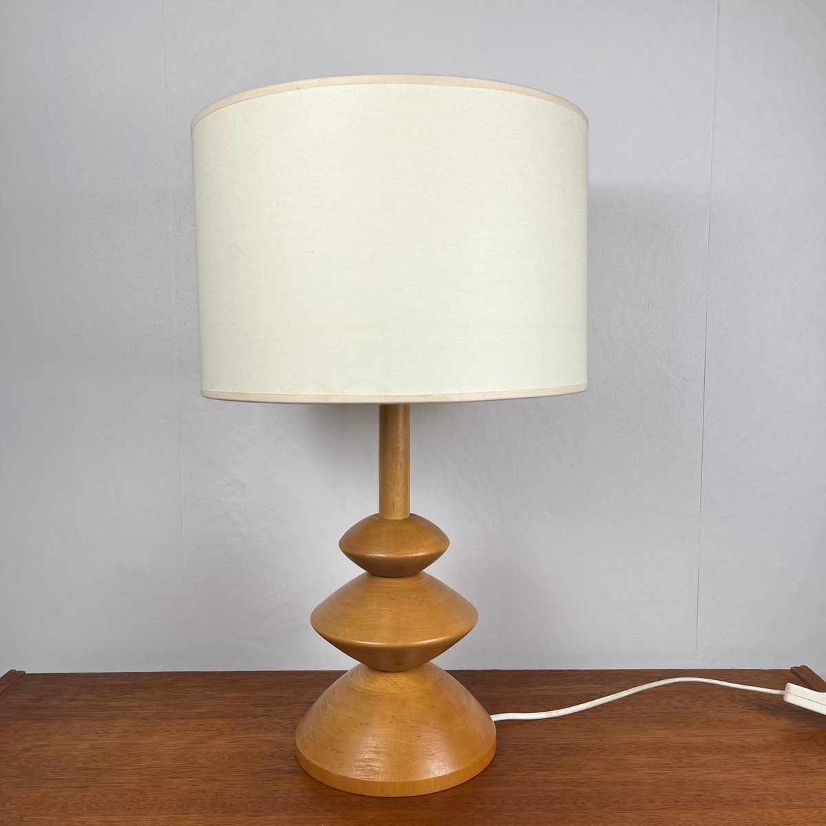 Light Wood Table Lamp, 1980s for sale at Pamono
