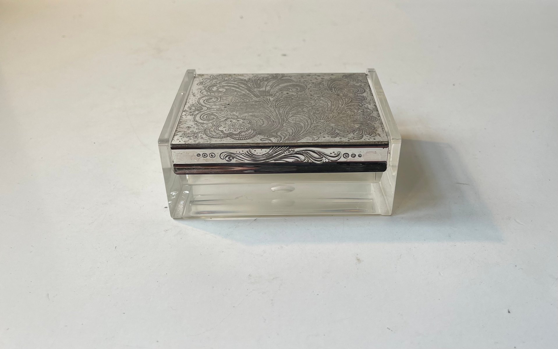 Art Deco Revival Acrylic Glass Box from WMF Germany, 1970s for sale at ...