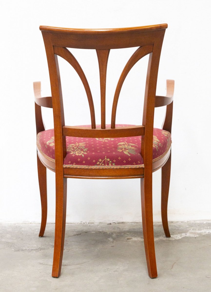 Selva Padded Chair with Armrests in Beech for sale at Pamono