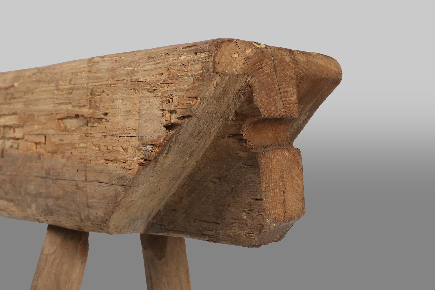 Rustic Tree Trunk Bench, 1850s for sale at Pamono