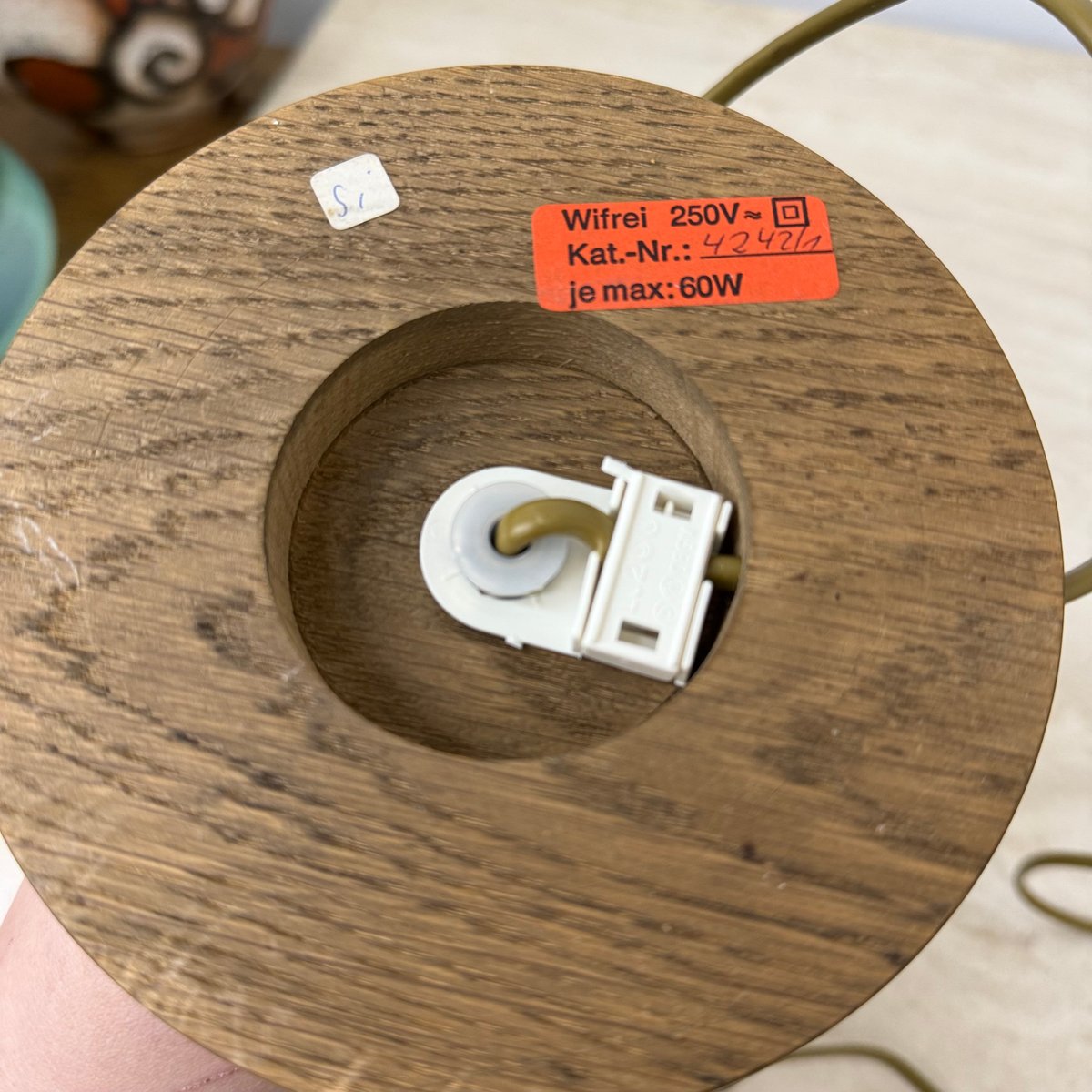 Vintage Brutalist Glass Table Lamp with Oak Wooden Base, 1970s for sale ...