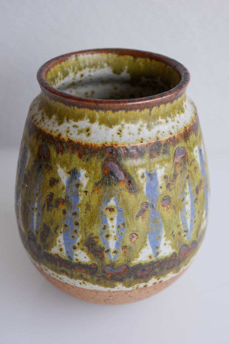 Mid-Century Modern Art Danish Pottery Vase by Michael Andersen, 1960s ...