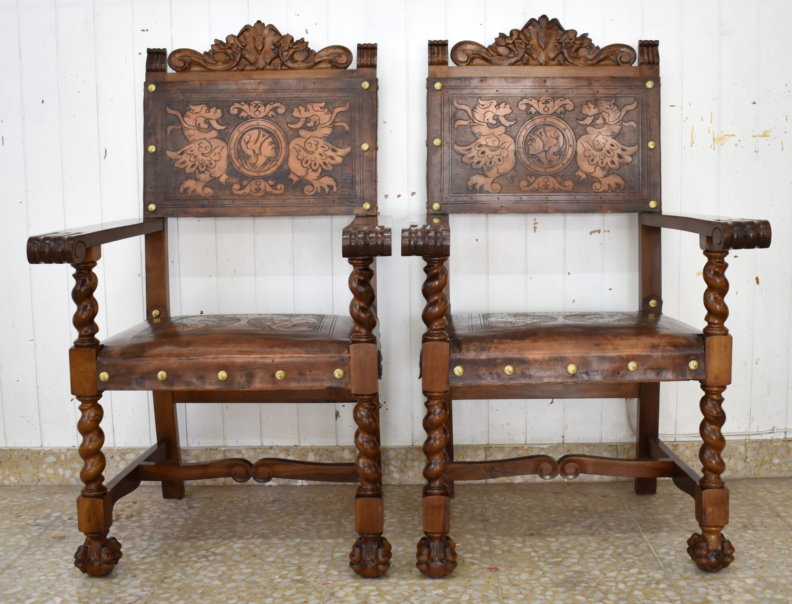 Vintage Spanish Friar Chairs, Set of 2 for sale at Pamono