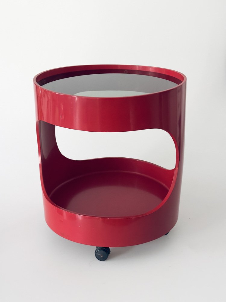 Space Age Side Table with Smoked Glass from Opal Möbel, 1960s for sale ...
