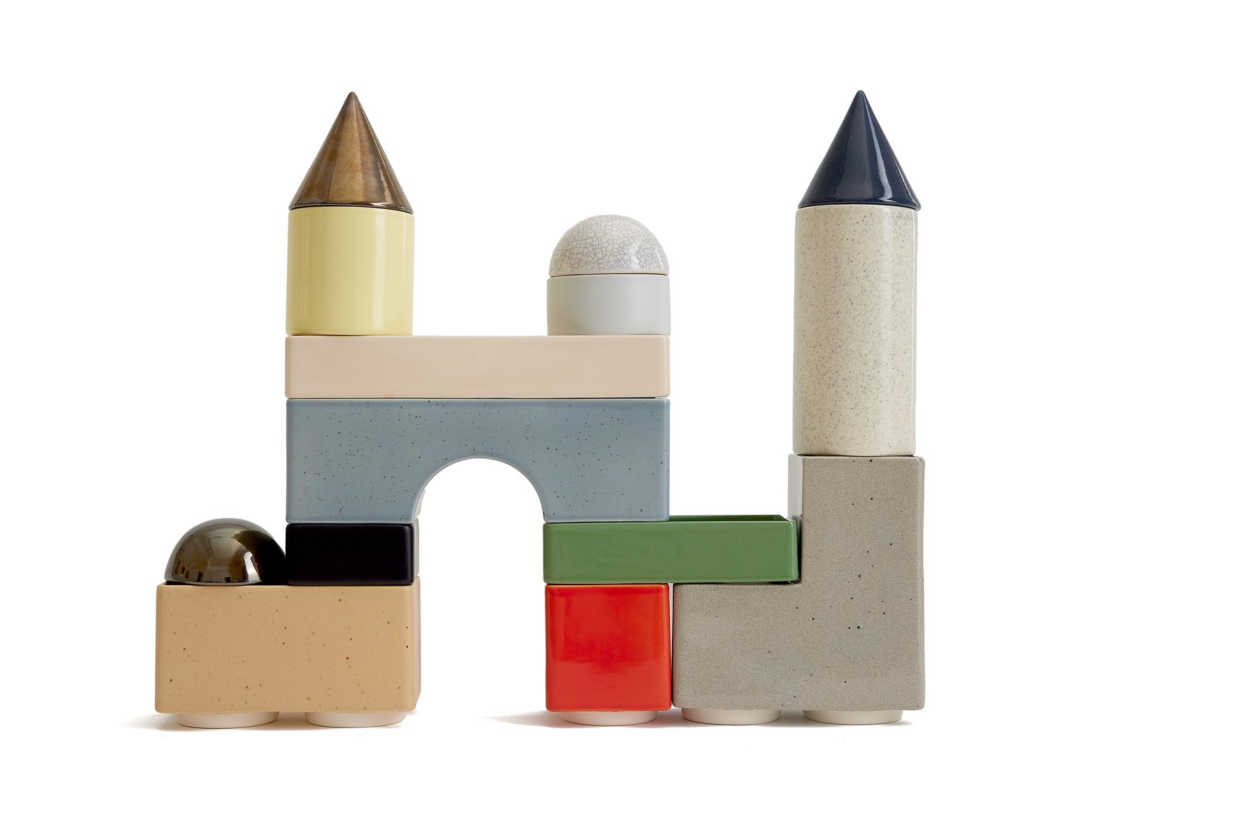 KNSTRKT Modular Stackable Tableware Set by Studio Berg, Set of 14 for ...