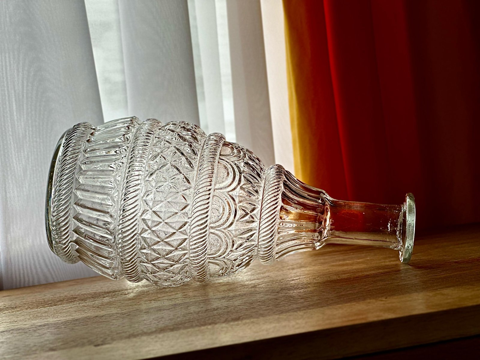 Antique French Crystal Bludgeon Bottle Glass Decanter with Ornate ...