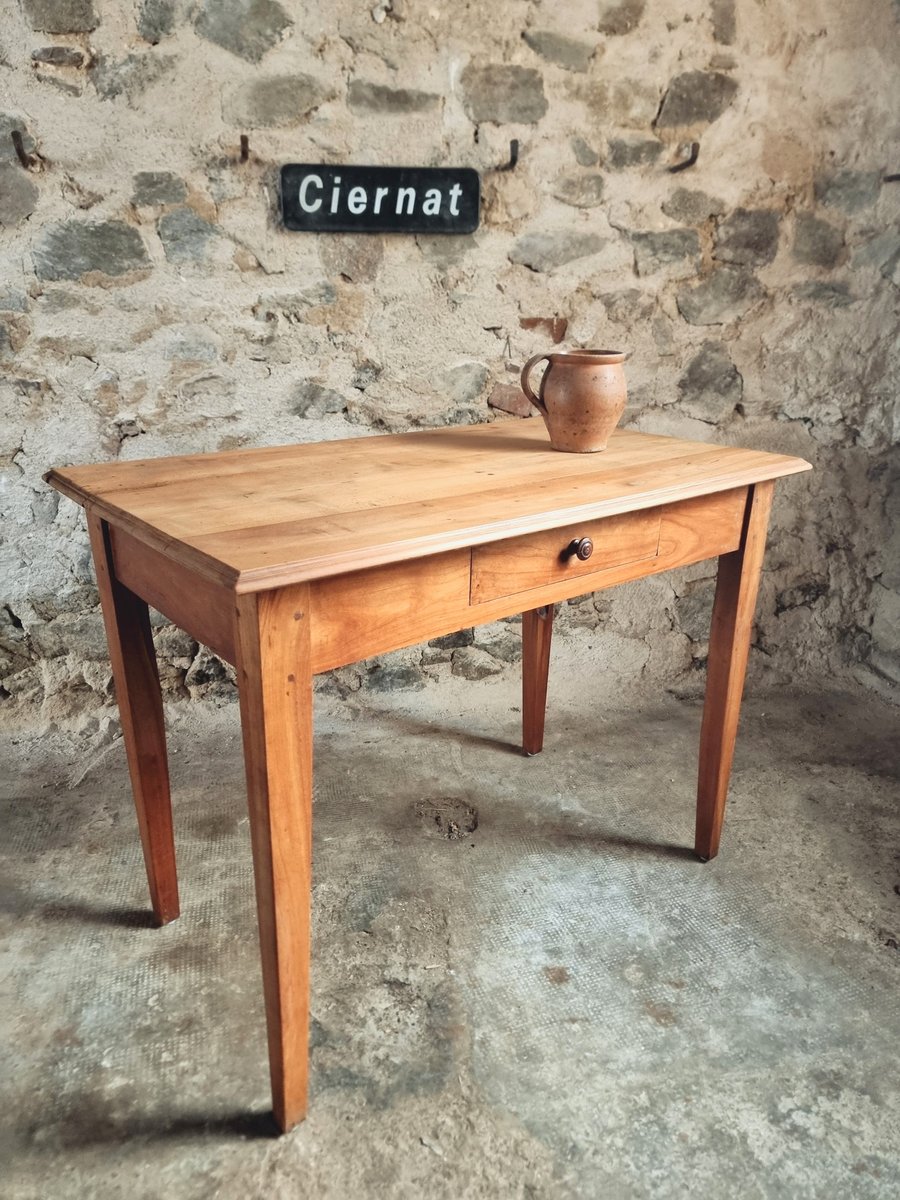 Antique French Table in Cherry Wood, 1920s for sale at Pamono