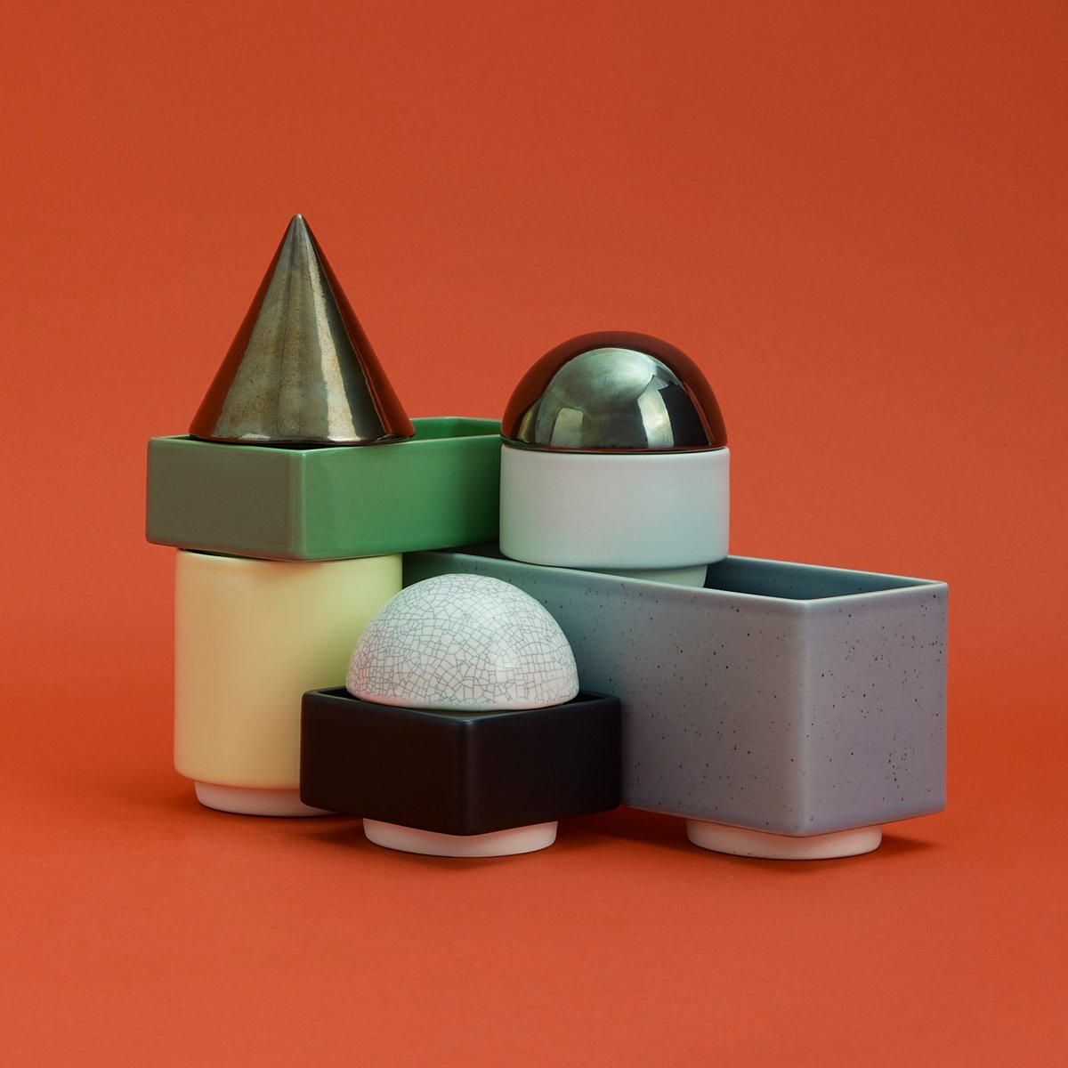 KNSTRKT Modular Stackable Tableware Set by Studio Berg, Set of 8 for ...