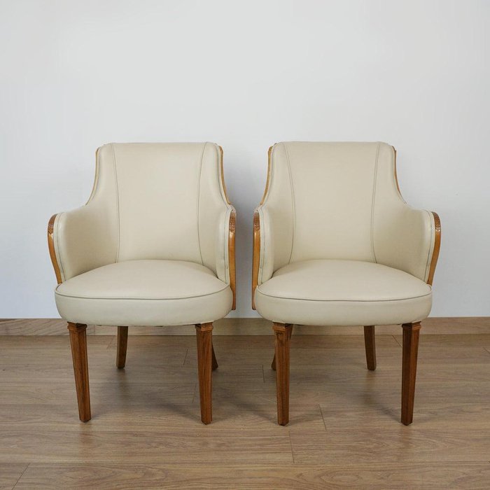 Art Deco Armchairs by Maurice Adams, 1930s, Set of 2 for sale at Pamono