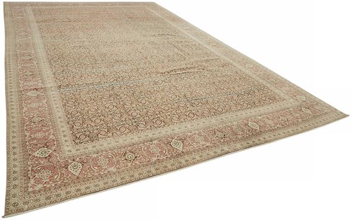 Large Vintage Beige Rug for sale at Pamono