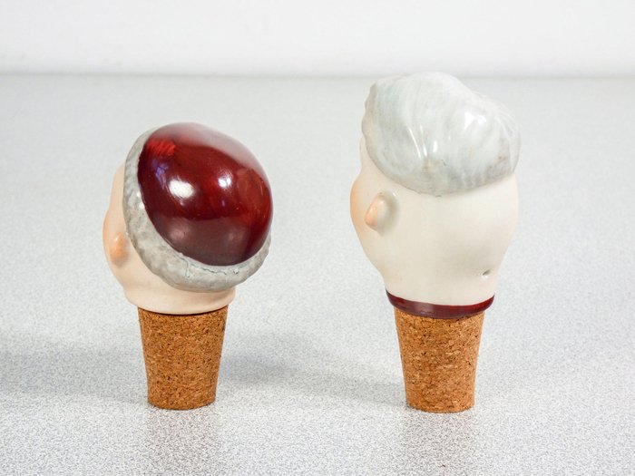 Porcelain Stoppers from Wagner & Apel, Set of 4 for sale at Pamono