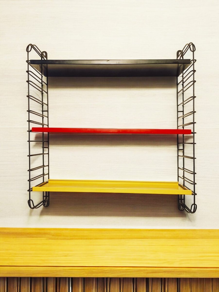 Vintage Wall Shelving in Metal, 1950s for sale at Pamono