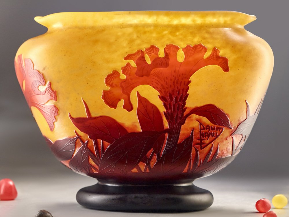 Art Nouveau Vase by Jean Daum, 1900s for sale at Pamono