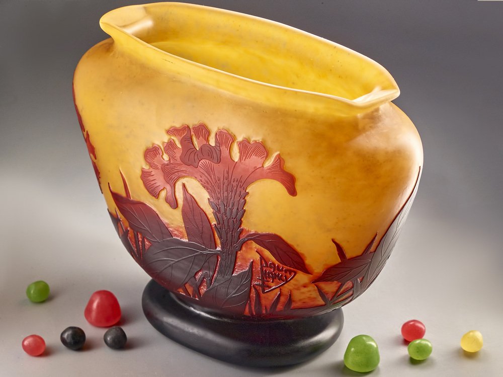 Art Nouveau Vase by Jean Daum, 1900s for sale at Pamono