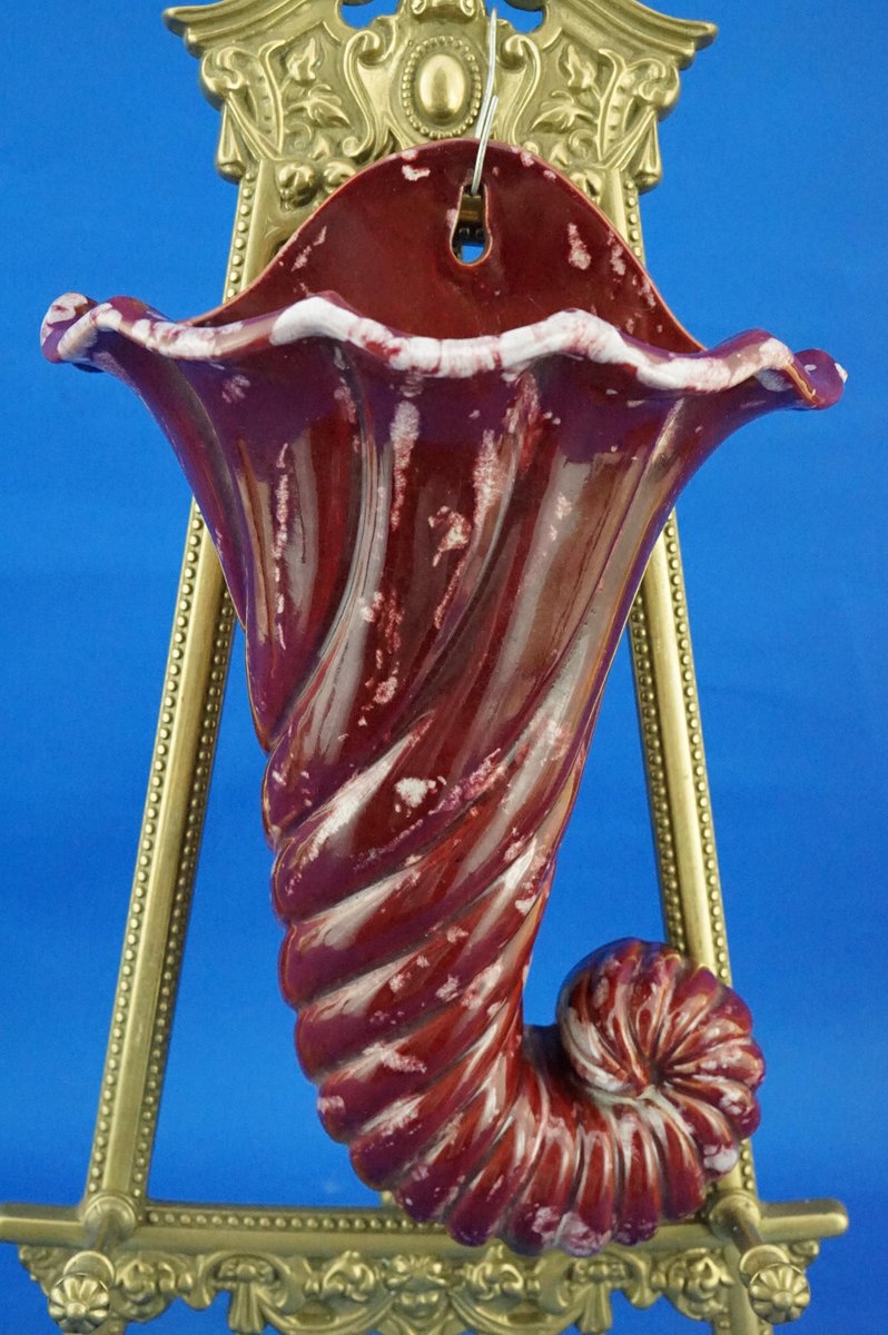 Ceramic Cornucopia Planter by Clément Massier, France, 1890s for sale ...