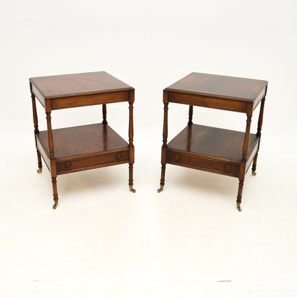 Vintage Georgian Style Side Tables, 1950, Set of 2 for sale at Pamono