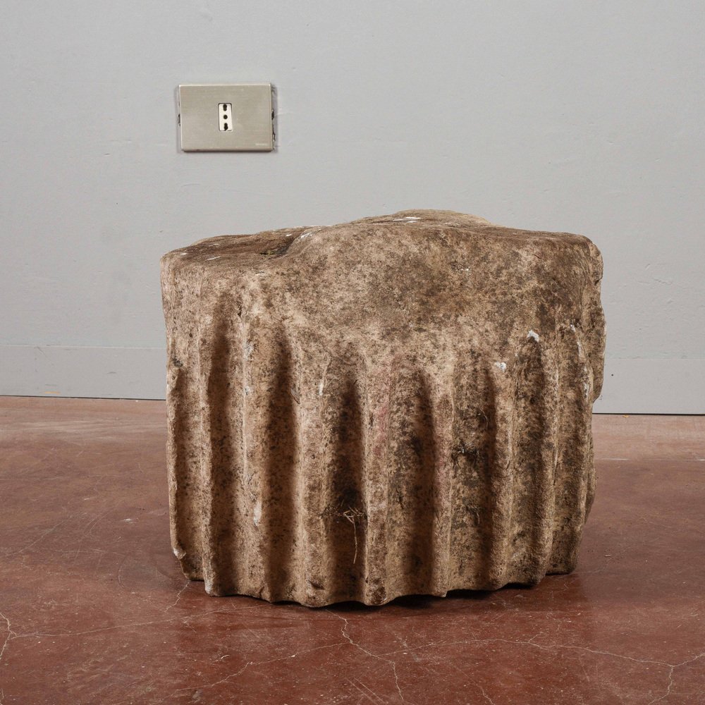 Ancient Grooved Stone Column Fragment for sale at Pamono