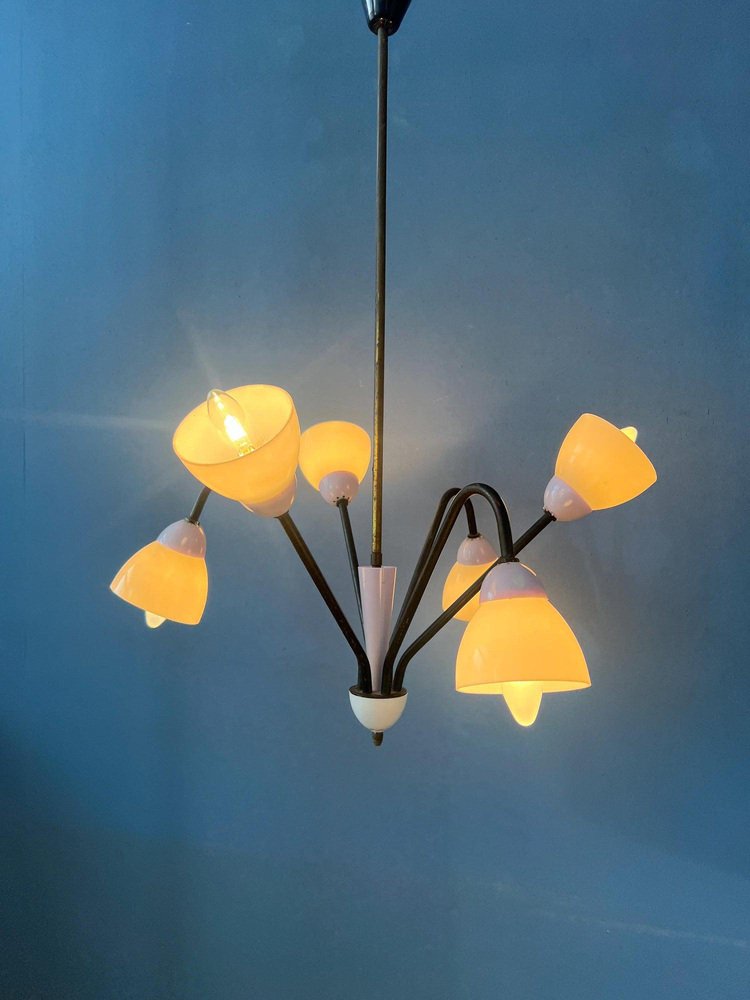 Mid-Century Lilac Spider Lamp, 1950s for sale at Pamono