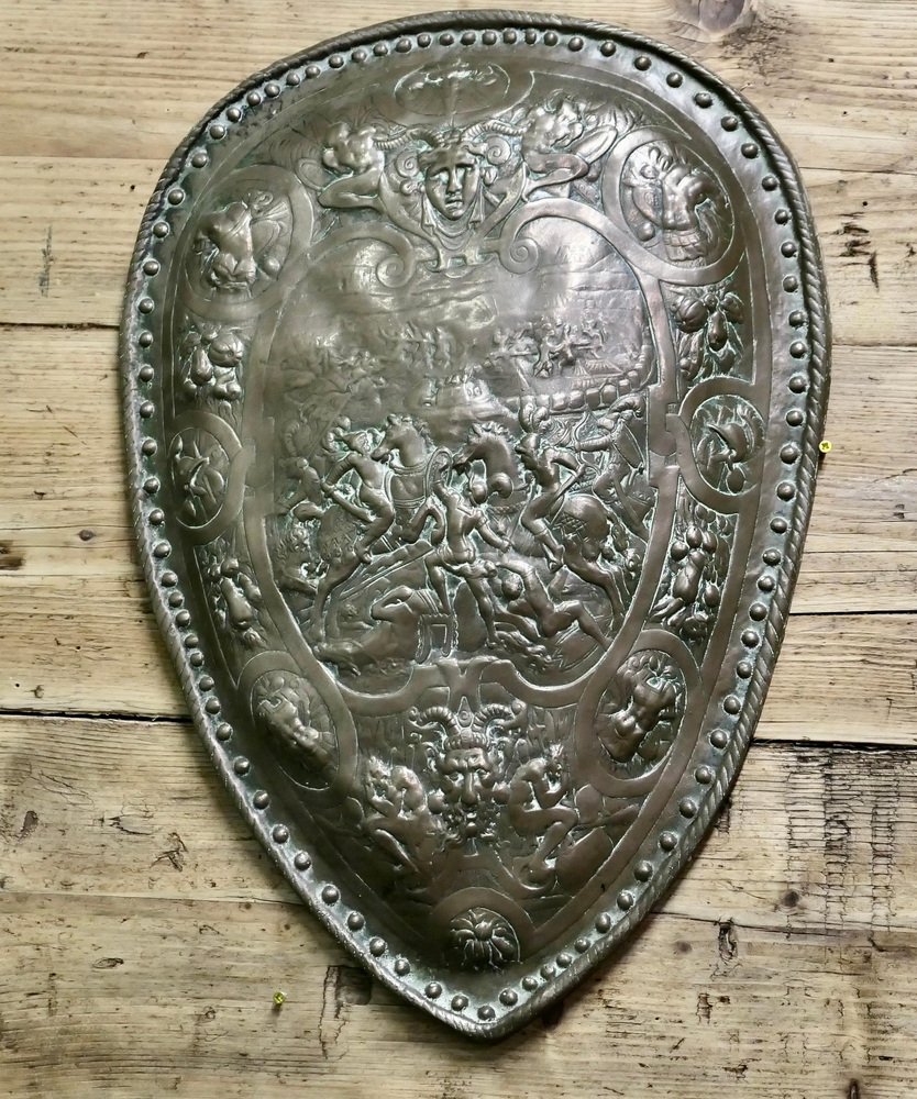 Brass Wall Hanging Shield for sale at Pamono