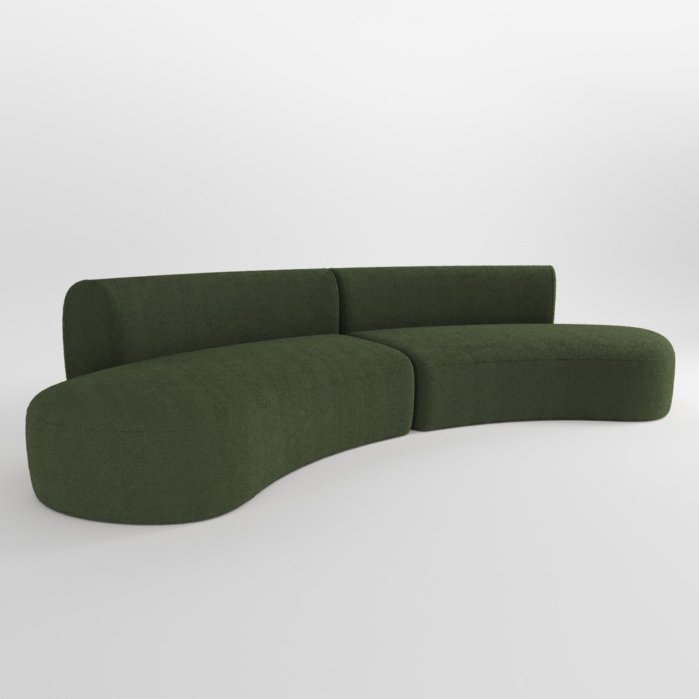 Hug Modular Sofa in Boucle Green by Ferrianisbolgi, Set of 2 for sale ...