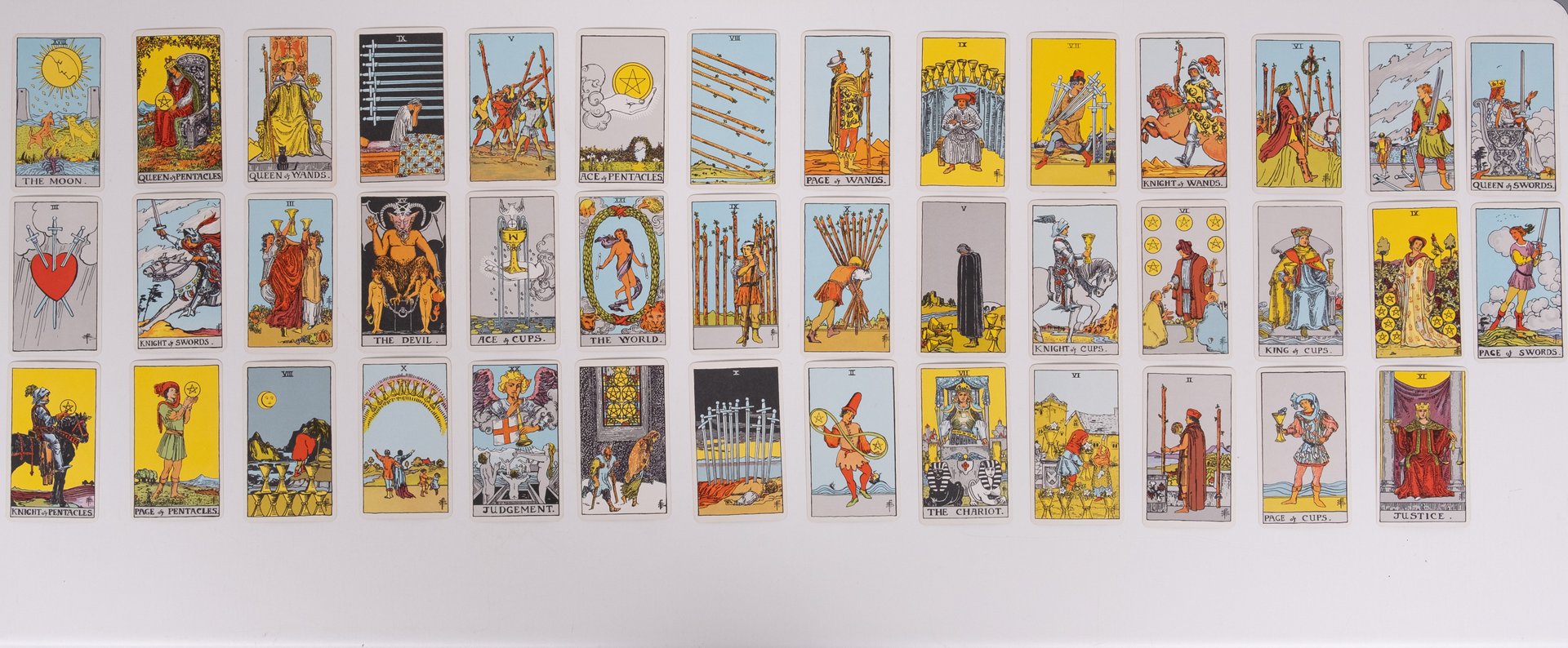 Rider Waite Blue Box Tarot from Rider & Co., 1977 for sale at Pamono
