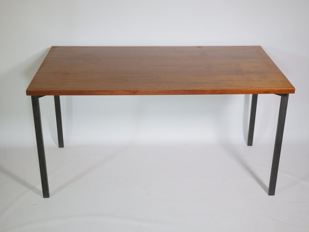 Teak Metal Dining Table, 1960s for sale at Pamono