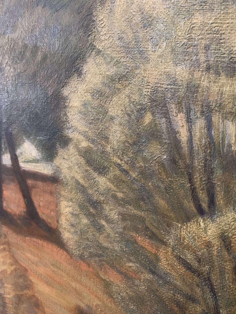 Trees, 1920s, Large Oil Painting, Framed for sale at Pamono