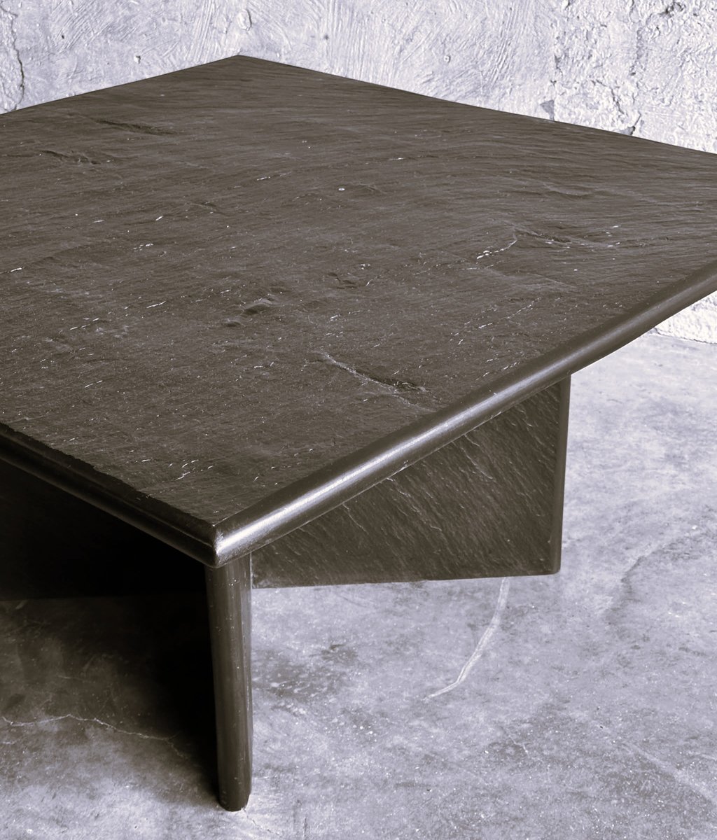 Square Slate Coffee Table, 1970s for sale at Pamono