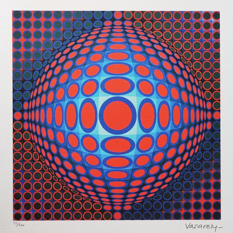Victor Vasarely, Op Art Composition, Limited Edition Lithograph, 1970s ...