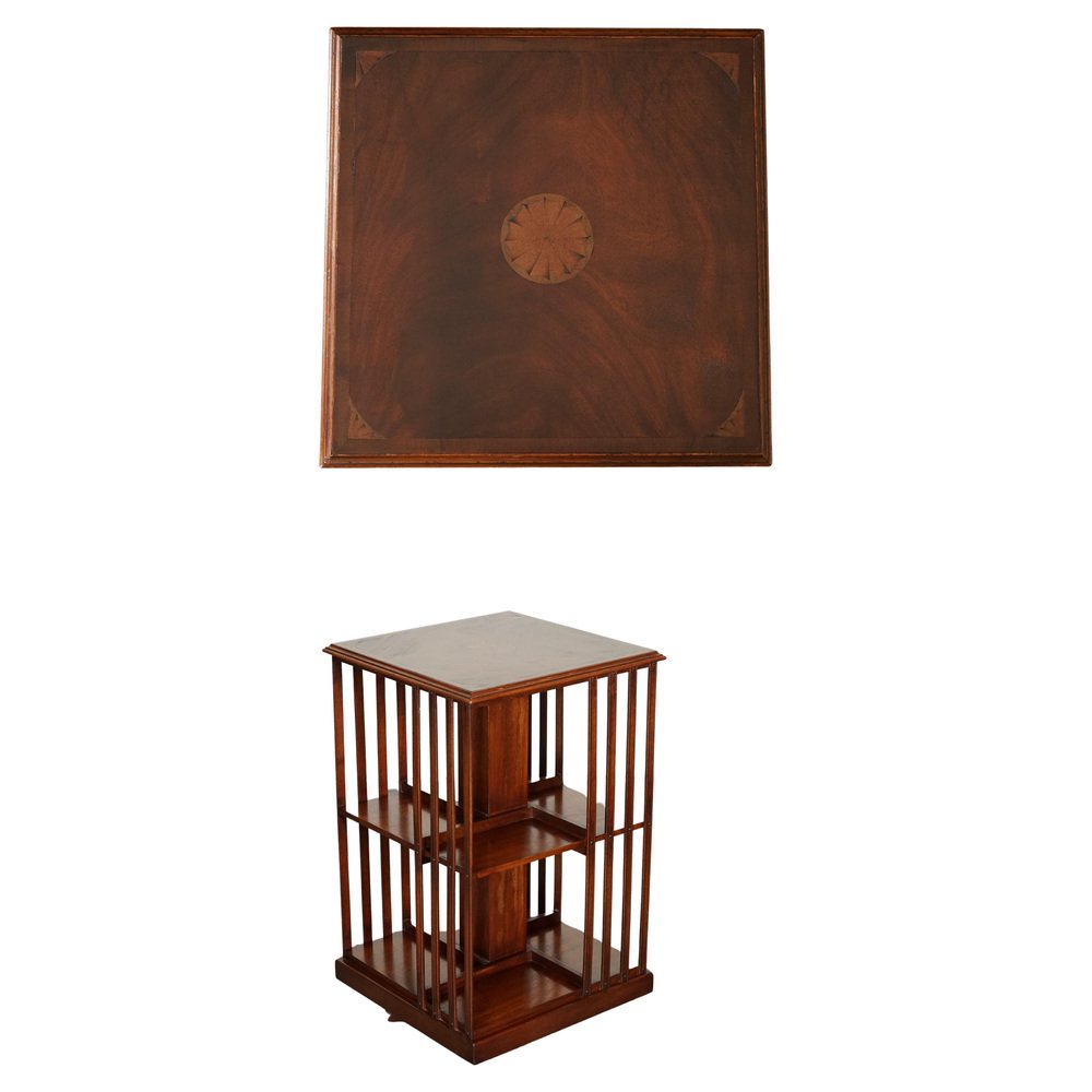 Sheraton Revival Revolving Bookcase End Table for sale at Pamono