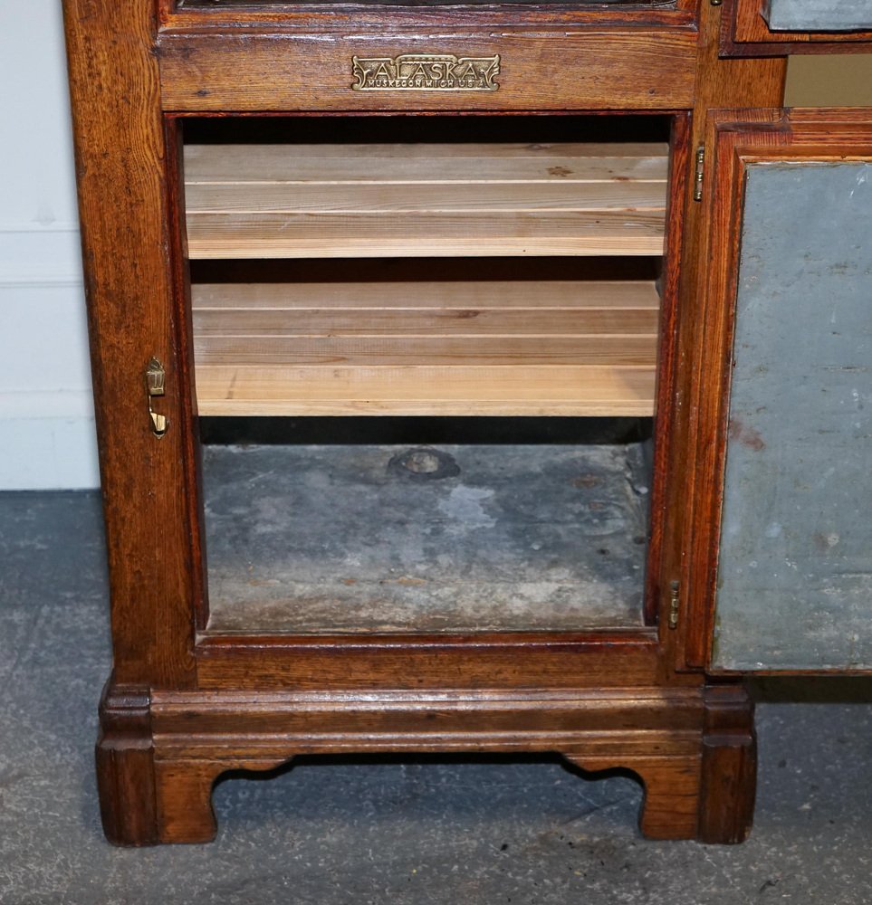 Large North American Alaska Muskegon Oak Larder Ice Box, 1900s for sale ...