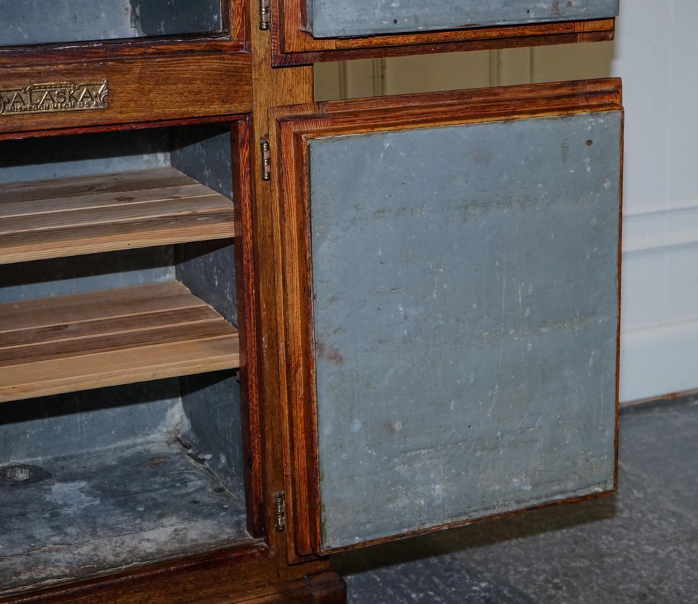 Large North American Alaska Muskegon Oak Larder Ice Box, 1900s for sale ...