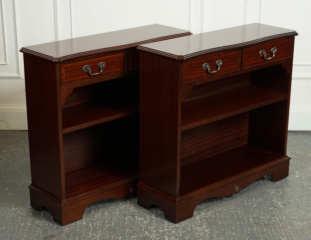 Mahogany Open Dwarf Library Bookcases with Adjustable Shelves for sale ...