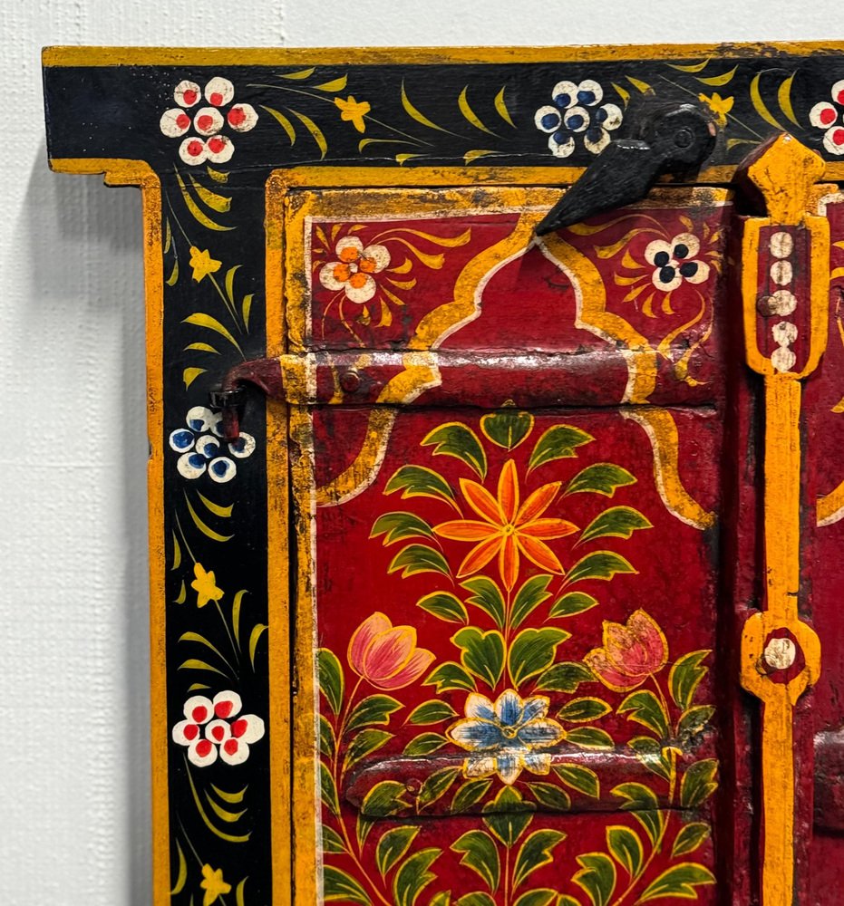 Indian Painted Wood Window Frame for sale at Pamono