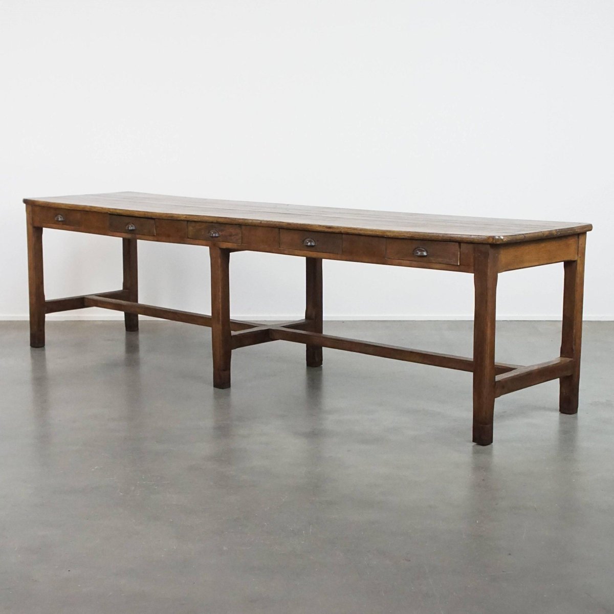 Large Antique French Oak Table for sale at Pamono