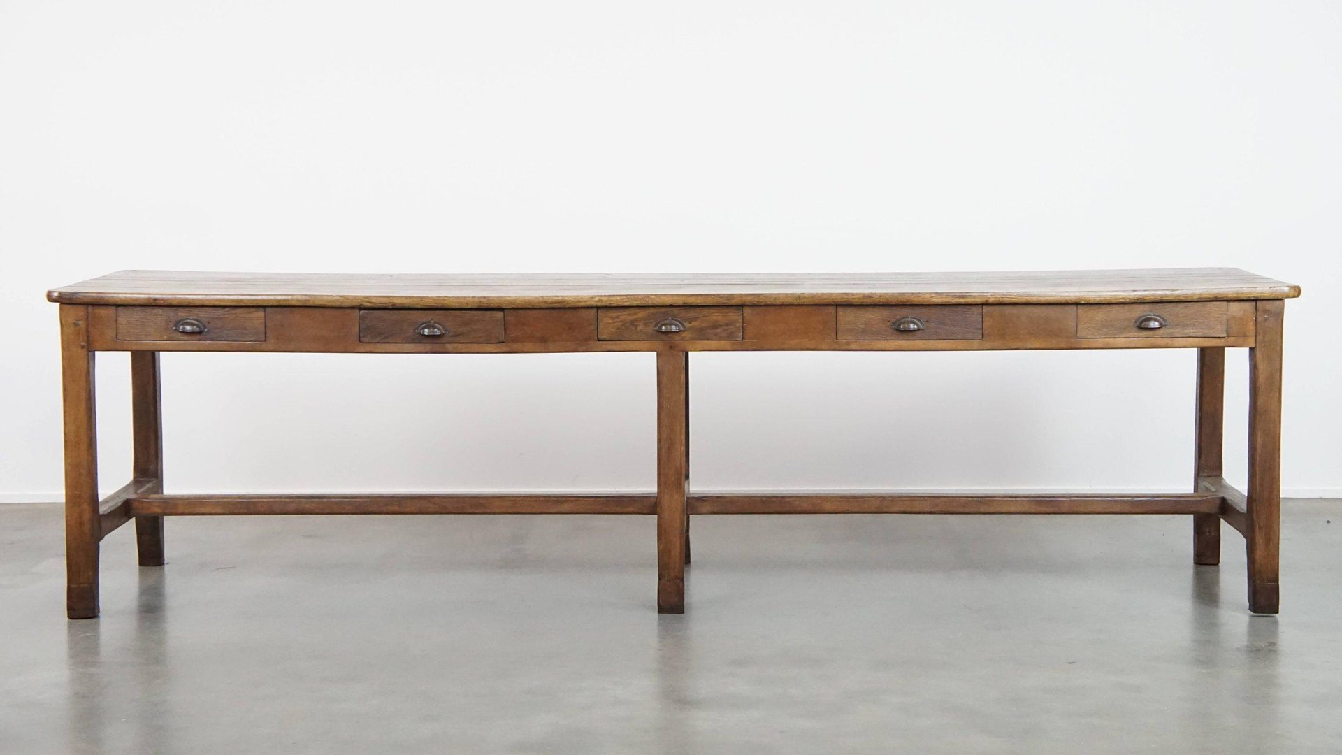 Large Antique French Oak Table for sale at Pamono