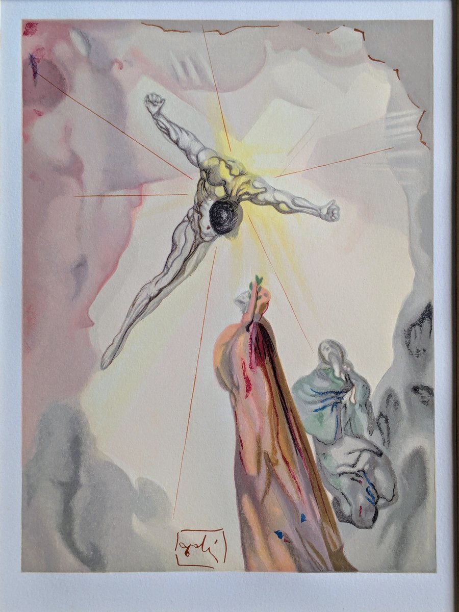 Salvador Dali, Apparition of Christ, Color Engraving, 1960s, Framed for ...