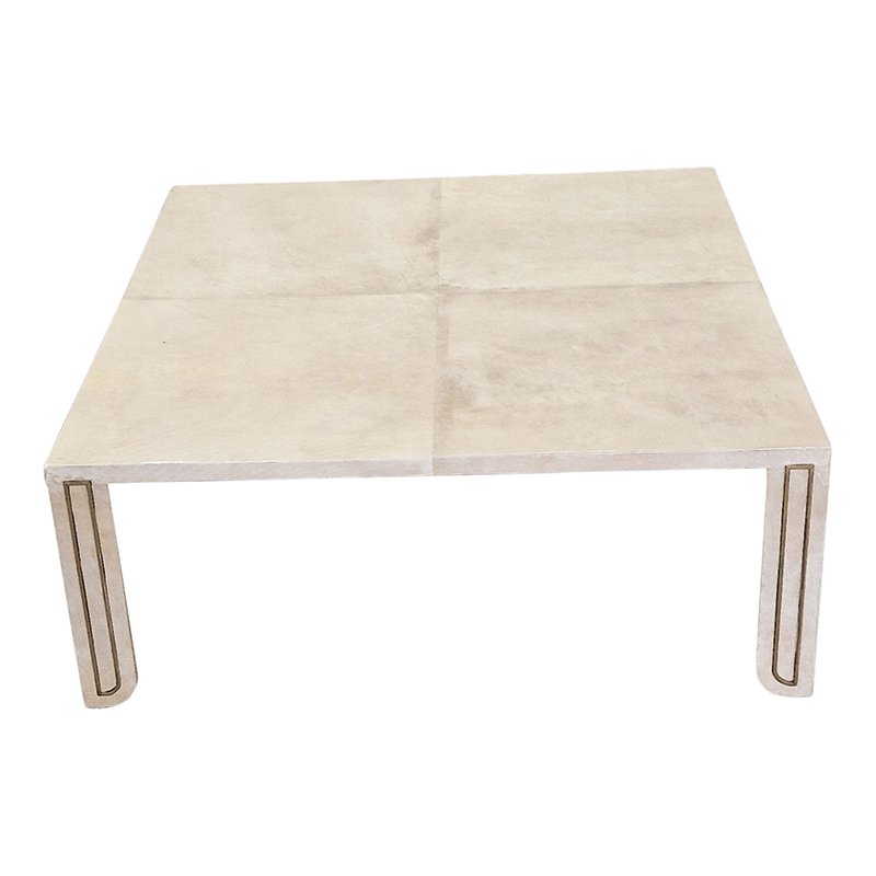 Parchment Coffee Table, 1980s for sale at Pamono